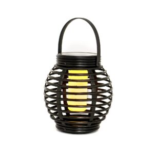 solar lights outdoor hanging lantern waterproof outdoor lights for garden patio backyard pathway and tabletop decoration lamps black (1 pack)