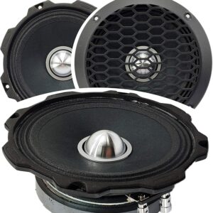 2x gravity wz6g warzone series 6.5-inch 1000 watts maximum power handling mid-range coaxial car audio loud speaker 4 -ohms impedance with 92db sensitivity