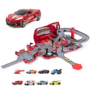 micro machines corvette raceway transforming corvette into raceway playset - toy cars for kids and collectors - collect them all - amazon exclusive