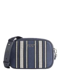 kate spade new york astrid canvas stripe medium camera bag blazer blue multi one size