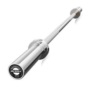 ritfit olympic barbell 4ft, 2-inch weightlifting bar for strength training and home gym