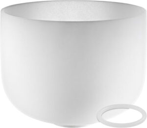 meinl sonic energy crystal singing bowl 9" a note brow chakra, high-purity quartz — for meditation, asmr, sound therapy, yoga