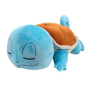 pokemon 18-inch plush sleeping squirtle - cuddly pokémon - must have for pokémon fans - plush for traveling, car rides, nap time, and play time