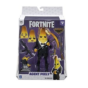 fortnite legendary series, 1 figure pack - 6 inch agent peely - basecollectible action figure - includes 3 interchangeable faces