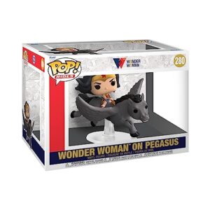 funko pop ride super deluxe: wonder woman 80th - wonder woman on pegasus, multicolor (54989)