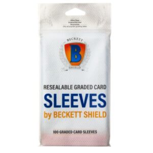 beckett shield standard size card sleeves – resealable graded card sleeves 100ct – mtg card sleeves are smooth & tough – compatible with pokemon, yugioh, & magic the gathering card sleeves