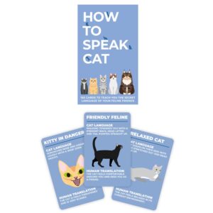 gift republic how to speak cat 100 cards fun gift for cat lovers learn what your kitten is saying cat behaviour guidance cards kitty feline language