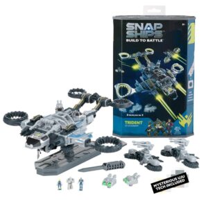 snap ships — trident st-33 gunship — building construction toy for custom building and battle play — for ages 8+