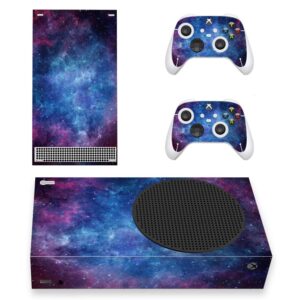 whole body protective vinyl skin decal cover for microsoft xbox series s console wrap sticker skins with two free wireless controller decals (purple)