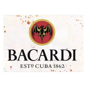 vintage sign bacardi white rum classic vintage advertising garden shed plaque tin sign 12" x 8" wall decoration