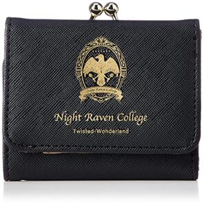 disney twisted wonderland 0132 women's twisted wallet, trifold, tri-fold, coin purse, coin purse, night raven college (mtw-149)