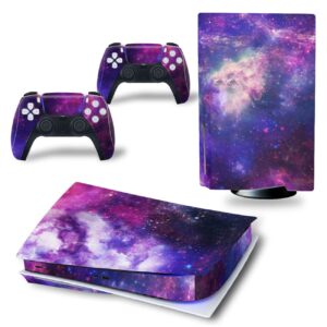 domilina full body vinyl skin decal cover for ps5 disk edition console & controllers - constellation