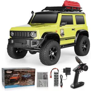 roadwi rgt rc crawler 1:10 4wd off-road truck rock cruiser rc 136100v3 hobby rc car toy car for adults (fluorescent green)