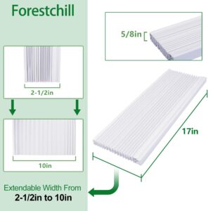 forestchill window air conditioner side panel with double layers, upgraded insulation ac side panels for window ac unit, fits up to 17" h x 10" w, pack of 2, white