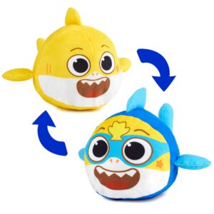 wowwee baby shark's big show! reversible plush baby shark turns into super shark – flip plushie toys for toddlers