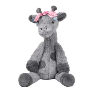 lambs & ivy giraffe and a half gray plush stuffed animal toy - skylar