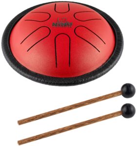 nino percussion mini melody steel tongue drum with mallets — for all ages — easily create songs, for classroom music, 2-year warranty (nino980r)