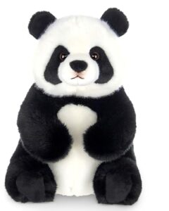 bearington tux plush panda bear stuffed animal, 11 inch