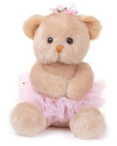 bearington collection bella plush ballerina teddy bear stuffed animal, 6 inch