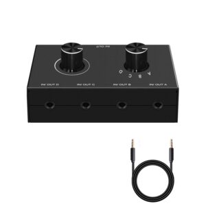 3.5mm audio selector audio switcher, speaker switch, aux switch box, ab switcher selector, bi-directional (3.5mm 1in-4out/4in-1out)