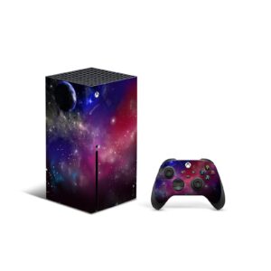 zoomhitskins compatible with x1 series x, planets universe space sky cosmos blue purple sky, durable, bubble-free, made in usa