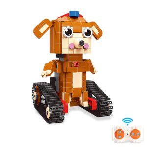 amlink building blocks robot toy dog for kids 8-12, stem robot educational science set toys gift for 8 9 10 11 12 13 14 year old boys and girls (dog)