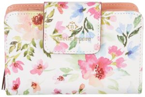 nanette lepore zip back wallet garden floral one size