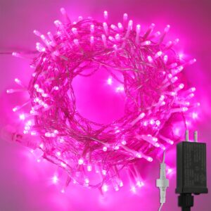 yaozhou green christmas string lights 196.8ft 600led 8 modes green fairy decor lights for christmas, holiday, party, outdoor,indoor, wedding, garden(green)