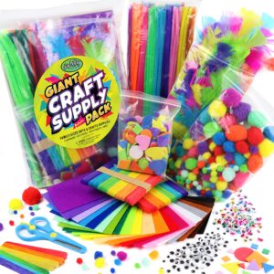 arts and crafts supplies kit for kids - boys and girls age 4 5 6 7 8 years old - toddler art set activity materials in bulk - great for preschool, homeschool, and kindergarten diy crafting projects