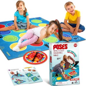 classic twist poses floor game, funkidz giant mat party games for kids adults bigger size family indoor and outdoor activity for boys girls gift