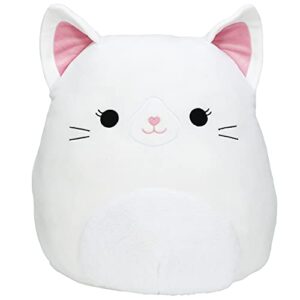 squishmallows 16-inch fluffy white cat - add kelsey to your squad, ultrasoft stuffed animal large plush toy, official kellytoy plush - amazon exclusive