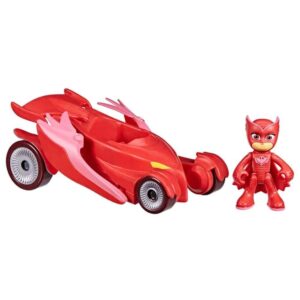 pj masks toys owlette deluxe vehicle with flapping wings and owlette action figure, preschool toys for 3 year old boys and girls and up