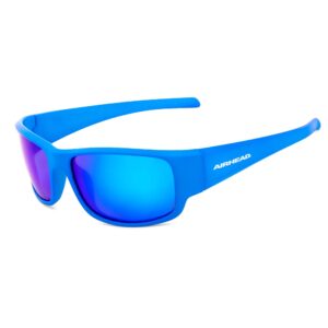 airhead sport polarized round sunglasses, blue, adult