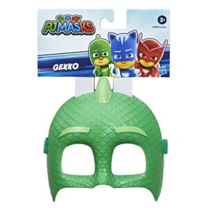 pj masks hero mask (gekko) preschool toy, dress-up costume mask for kids ages 3 and up