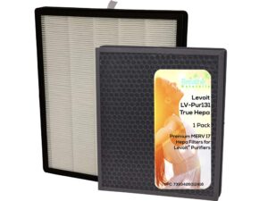 breathe naturally - extra thick replacement filters compatible with levoit lv-pur131, lv-pur131-rf, lv-pur131s air purifiers - easy to install(1 true hepa replacement filter, 1 activated carbon pad)