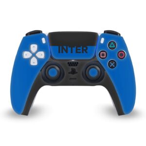 head case designs officially licensed inter milan blue and black full logo vinyl faceplate sticker gaming skin decal cover compatible with sony playstation 5 ps5 dualsense controller