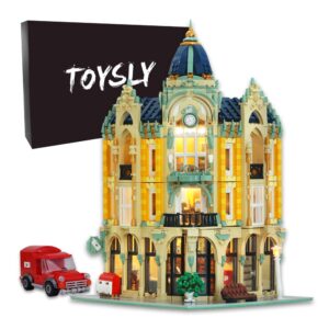 toysly street corner post office moc building blocks and engineering toy, construction set to build, model set and assembly toy for teens and adult 4004pieces