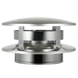 allfuel hst flat top rain cap for 6" diameter 304 stainless steel all fuel class-a double wall insulated chimney pipe