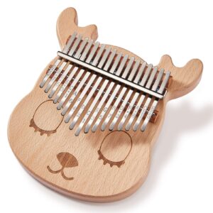 byla kalimba 17 keys solid wood mahogany portable thumb piano finger piano cartoons cute mbira calimba marimba musical instruments adults,child and beginners