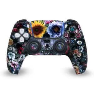 head case designs officially licensed riza peker skull art mix vinyl faceplate sticker gaming skin decal cover compatible with sony playstation 5 ps5 dualsense controller