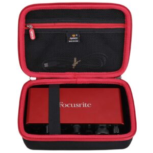 aproca hard travel storage protective case, for focusrite scarlett 2i2 (3rd gen) usb audio interface