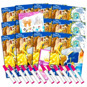 princess shop disney princess imagine ink coloring book set for girls - 12 pack princess no mess coloring books with princess tattoos (disney princess party favors bundle)