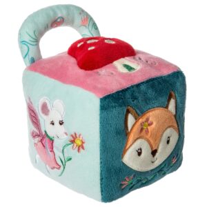 mary meyer fairyland forest soft activity cube baby block, 4 x 4-inch, forest animals