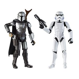 star wars galaxy of adventures the mandalorian 5-inch-scale figure 2 pack with fun blaster accessories, toys for kids ages 4 and up (amazon exclusive)