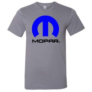 mopar current logo two tone t-shirt for men (slate grey/xl)