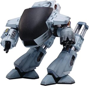 hiya toys robocop: battle damaged ed-209 1:18 scale action figure, multicolor