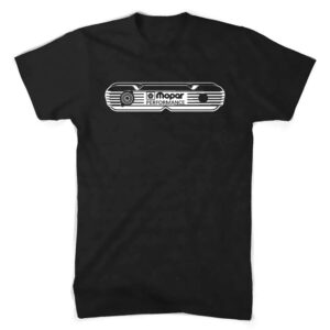 mopar performance valve cover t-shirt for men (black/xl)