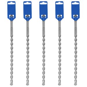 khcraft sds-plus rotary hammer drill bits 1/2 in. x 12 in. 5-piece rock carbide tip 4-cutter for brick, cemet, stone & concrete