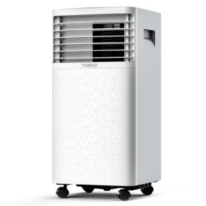 turbro greenland 10,000 btu ashrae (6,000 btu sacc) portable air conditioner, dehumidifier and fan, 3-in-1 floor ac unit for rooms up to 400 sq ft, sleep mode, timer, remote included