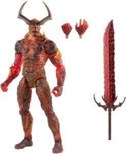 marvel hasbro legends series 13" action figure toy surtur, infinity saga character, premium design, figure and 3 accessories